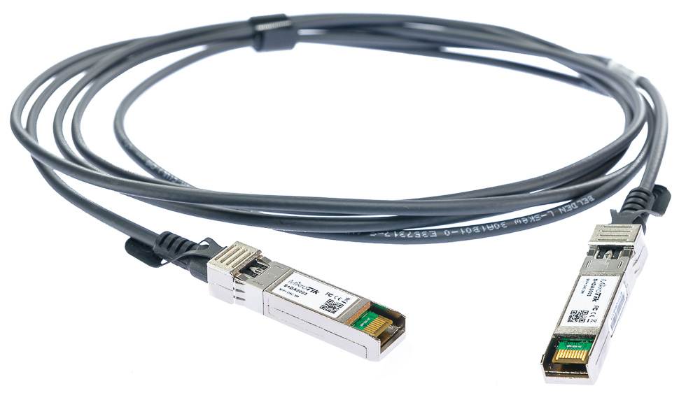Mikrotik XS+DA0001 SFP 1G, SFP+ 10G, 25G SFP28 direct attach cable, 1m ...
